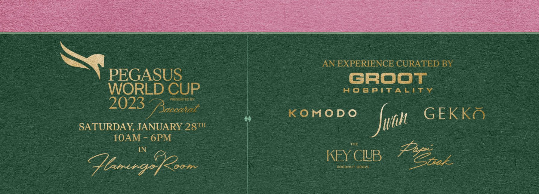 Groot Hospitality | Pegasus World Cup